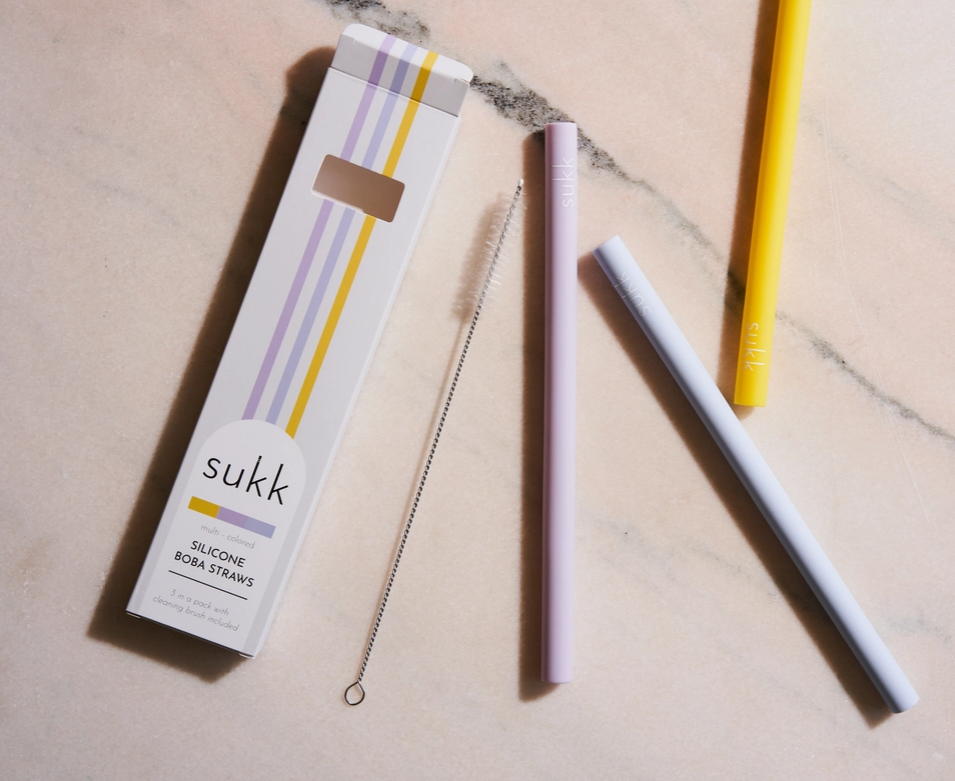 Sukk Silicone Boba Straws | Desert Refillery
